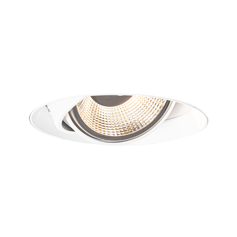 Modern Recessed Spotlight White GU10 AR111 Round Trimless - Oneon