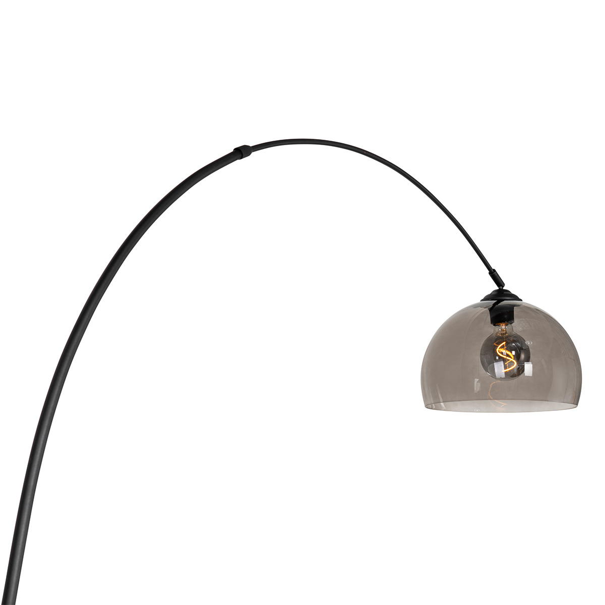 Modern Arc Lamp Black with Smoke Glass - Arc