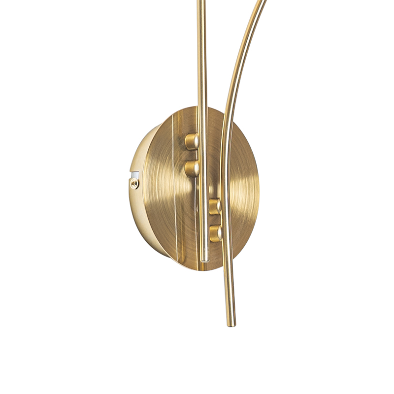 Modern Wall Light Gold with Opal Glass 2-Light - Athens