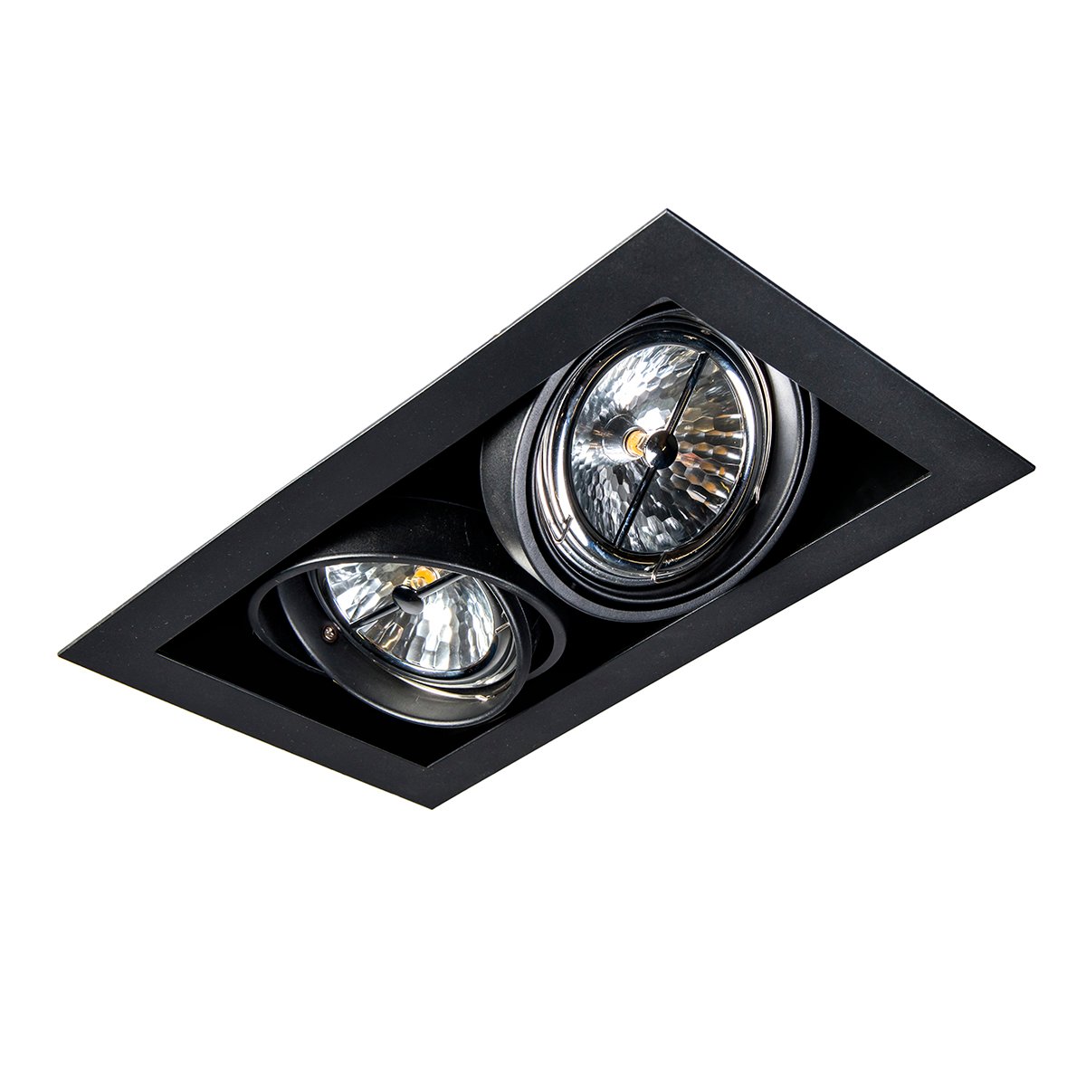 Recessed Spotlight Black AR111 Adjustable 2-Light - Oneon