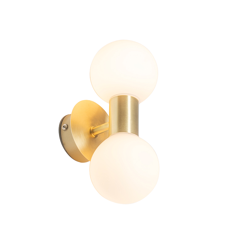 Modern Wall Light Gold IP44 2-Light - Cederic