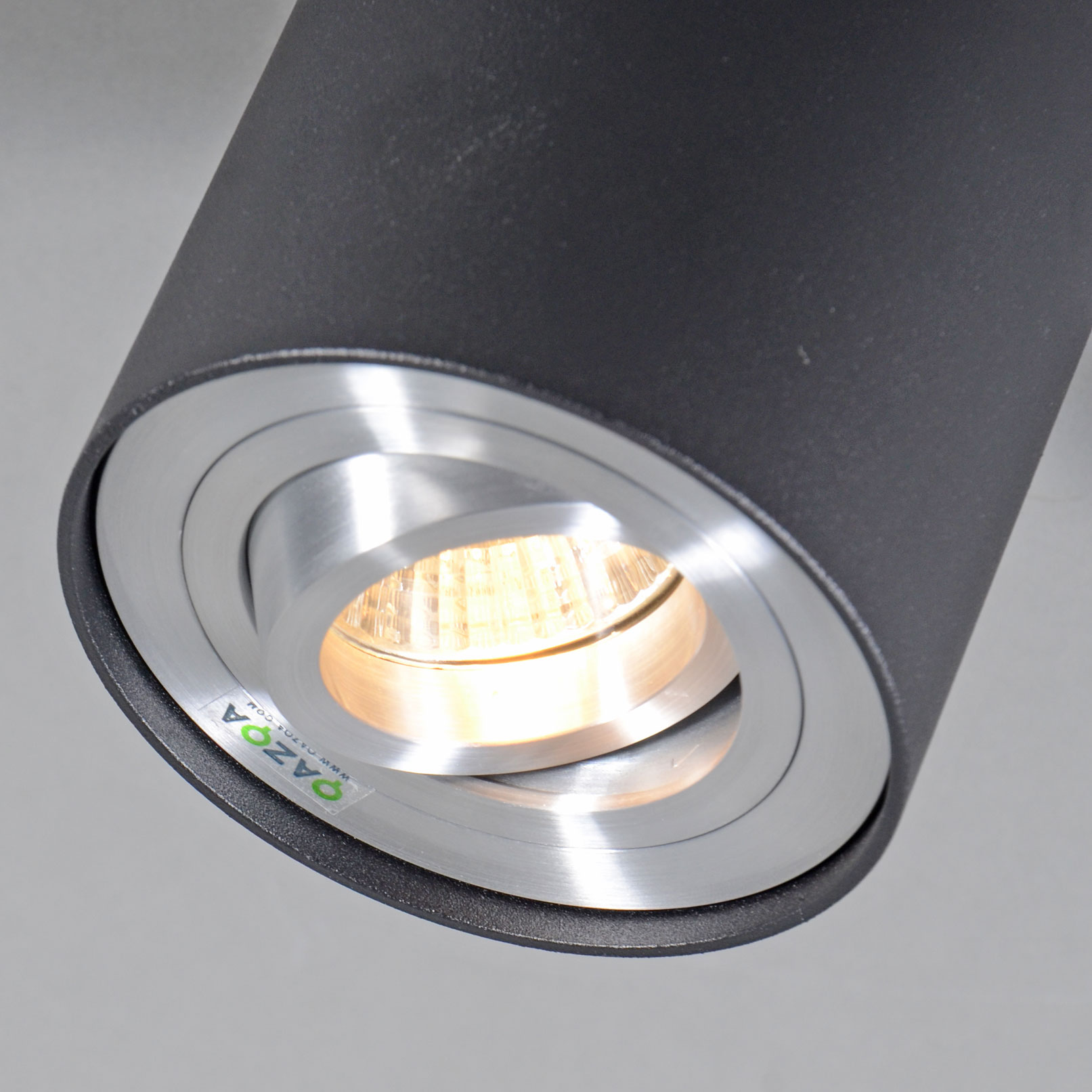 Set of 4 Dark Grey Spotlights Adjustable and Tiltable - Rondoo Up