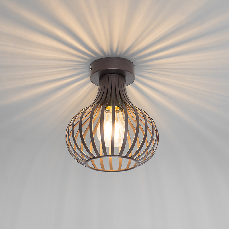 Modern Ceiling Light Brown 18 cm - Saffira