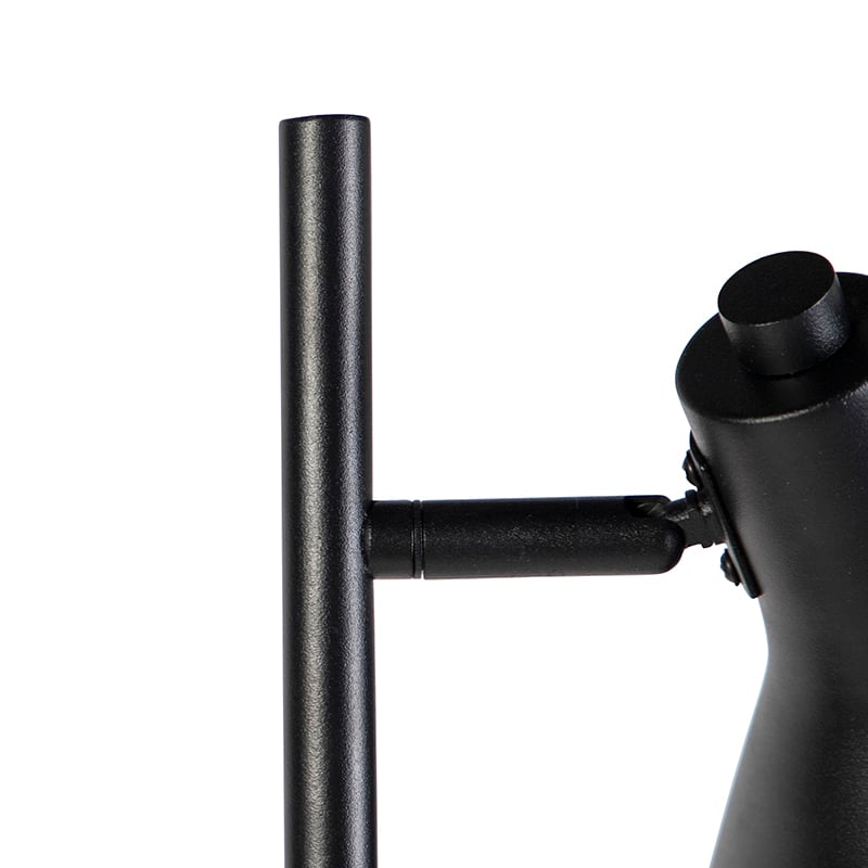 Modern Floor Lamp Black with Gold 2-Light - Magno