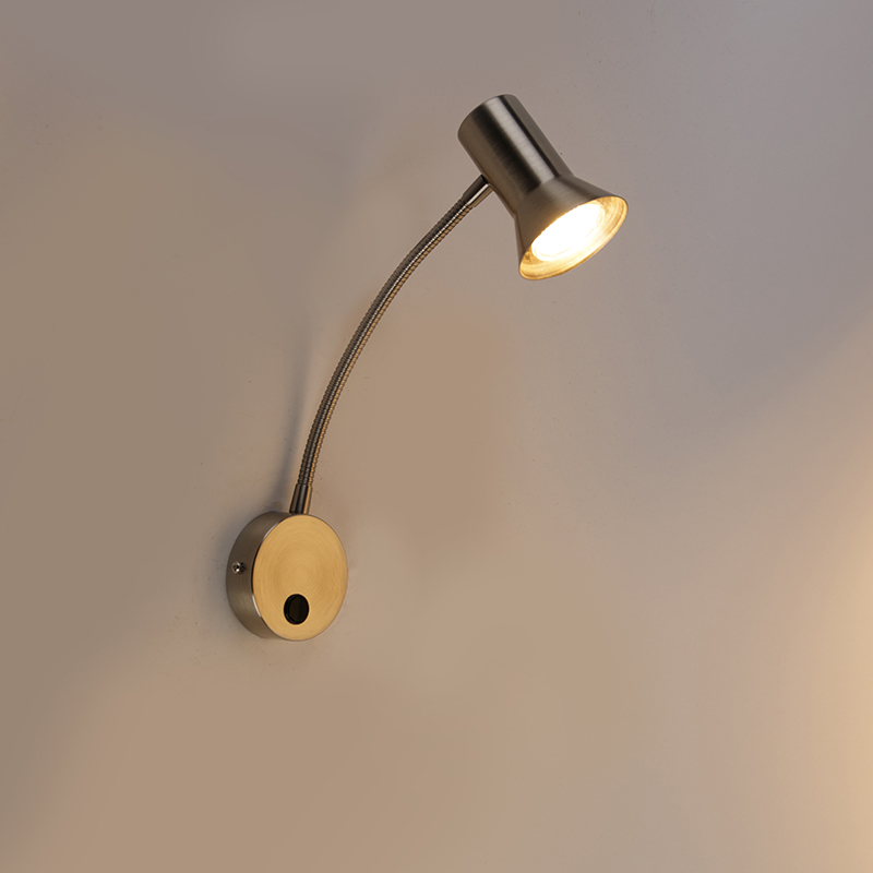 Wall lamp steel with flex arm - Karin flex