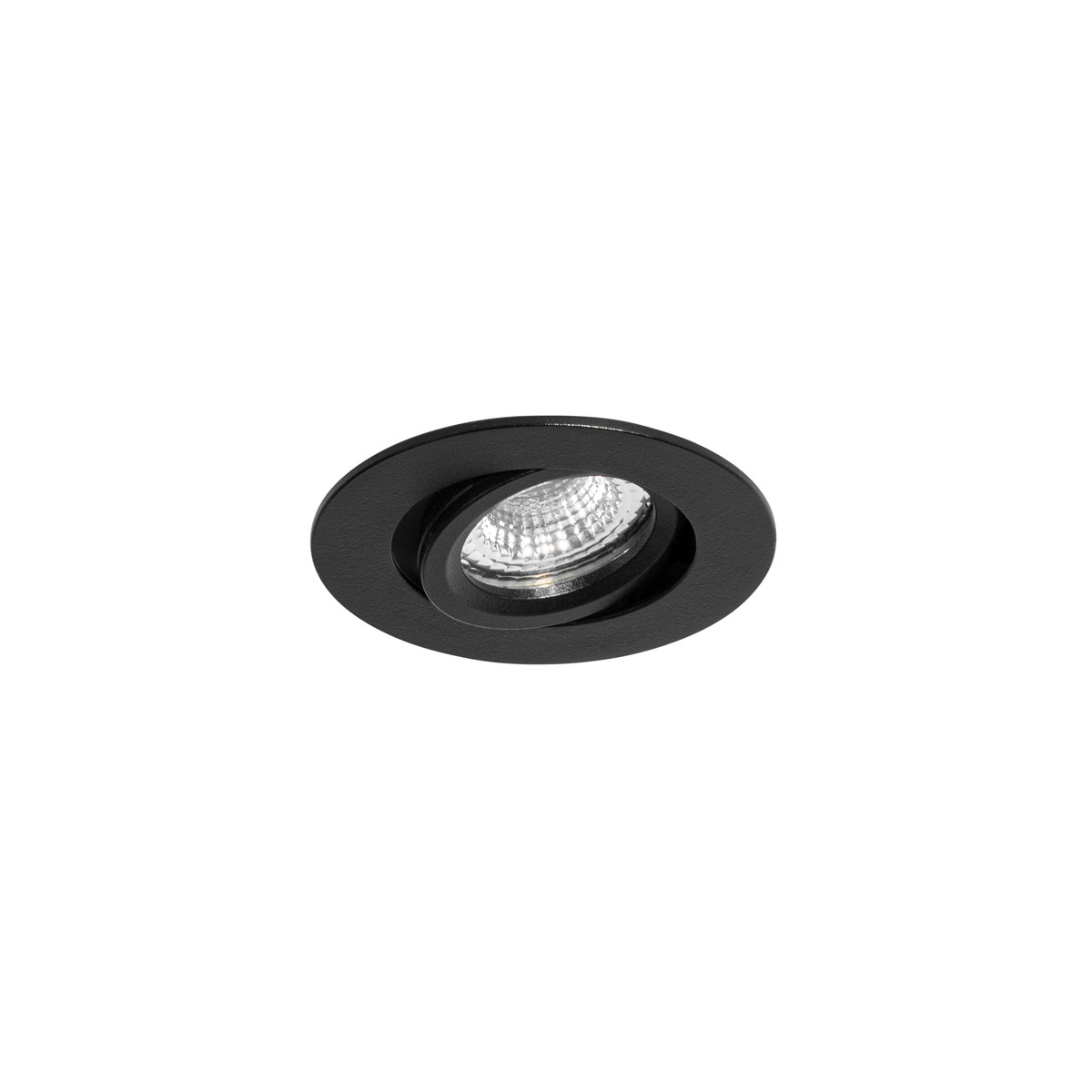 Recessed Spotlight Black Tiltable 6.5cm Incl. LED IP54 Ultra Slim - Pupil