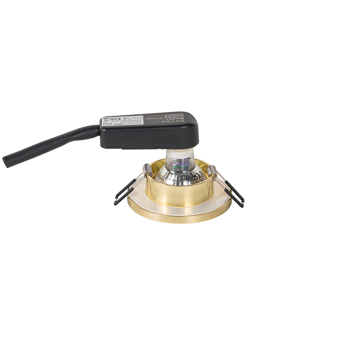 Set of 6 Modern Bathroom Recessed Spotlights Gold IP54 - Shed Honey