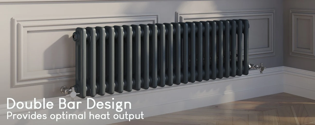 300 x 1010mm Double Horizontal Traditional Colosseum Anthracite Column ...