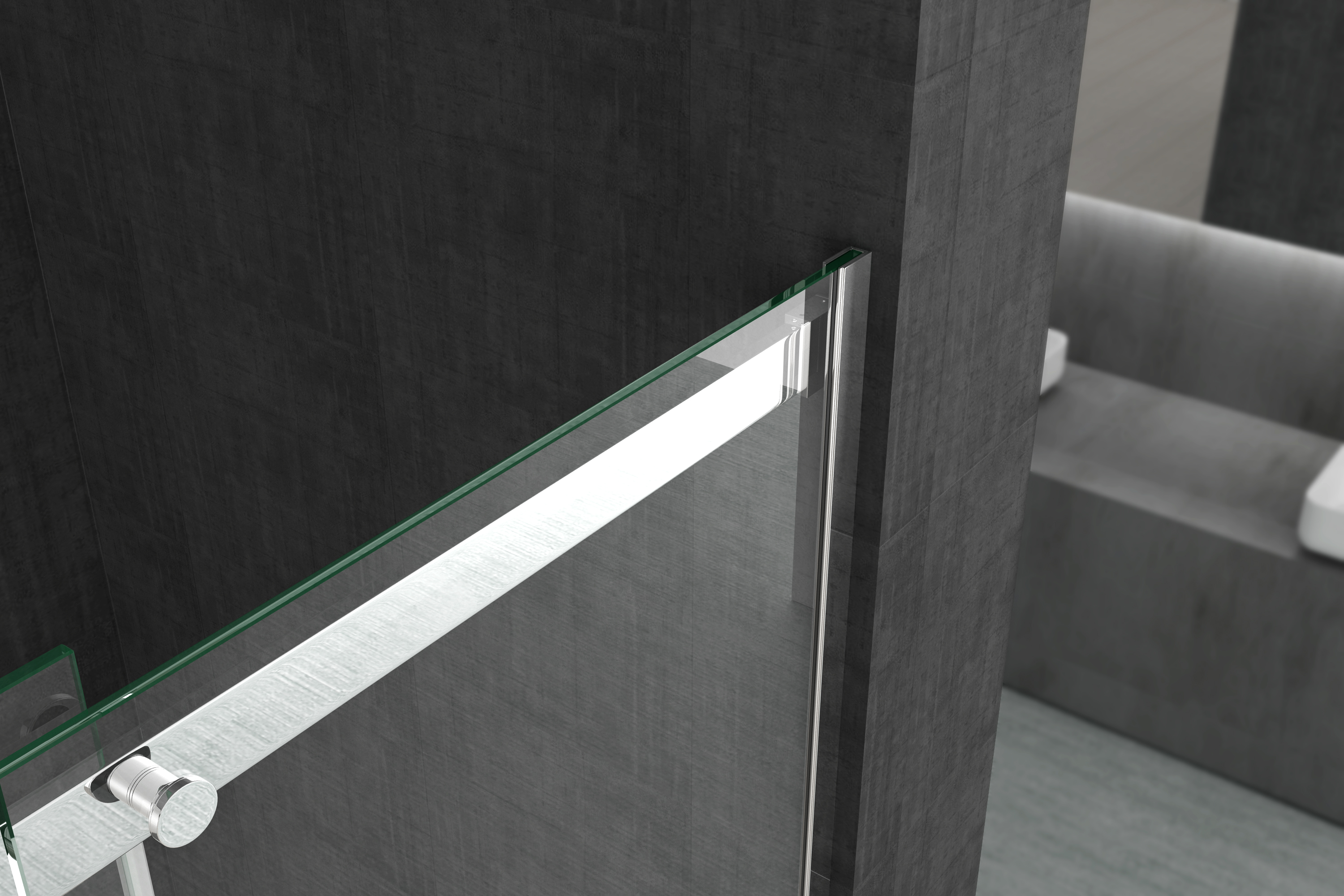 Durovin Bathrooms L Shape Rectangular Frameless Shower Enclosure