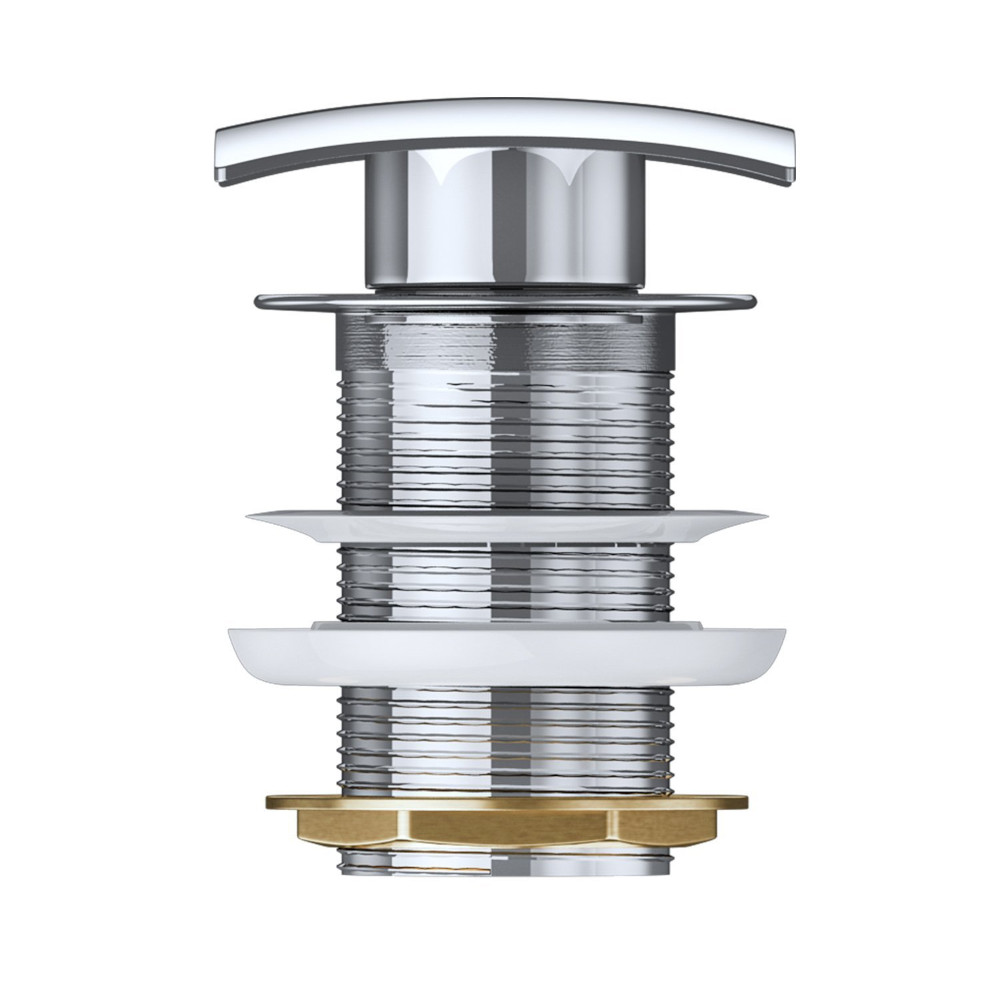 Durovin Bathrooms Push Pop Up Chrome Basin Waste Plug - Unslotted ...