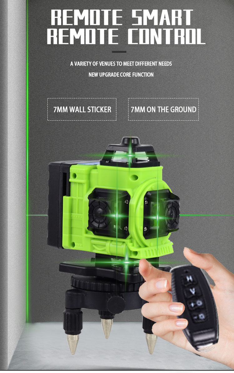 Livella laser multifunzionale a luce verde a 16 linee, autolivellante a ...