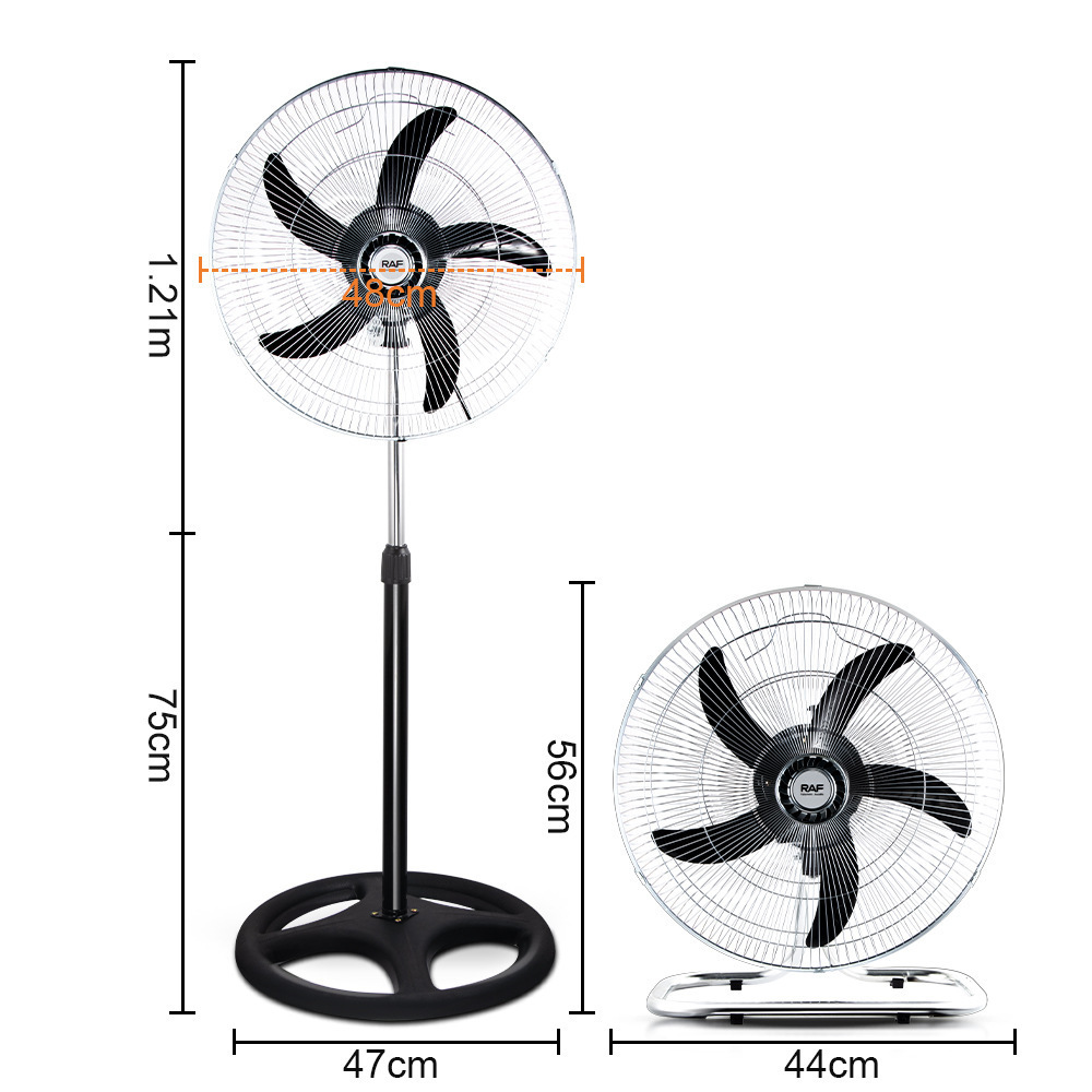 Adjustable Pedestal Stand Fan Floor Fan, Standing Fan for Bedroom ...