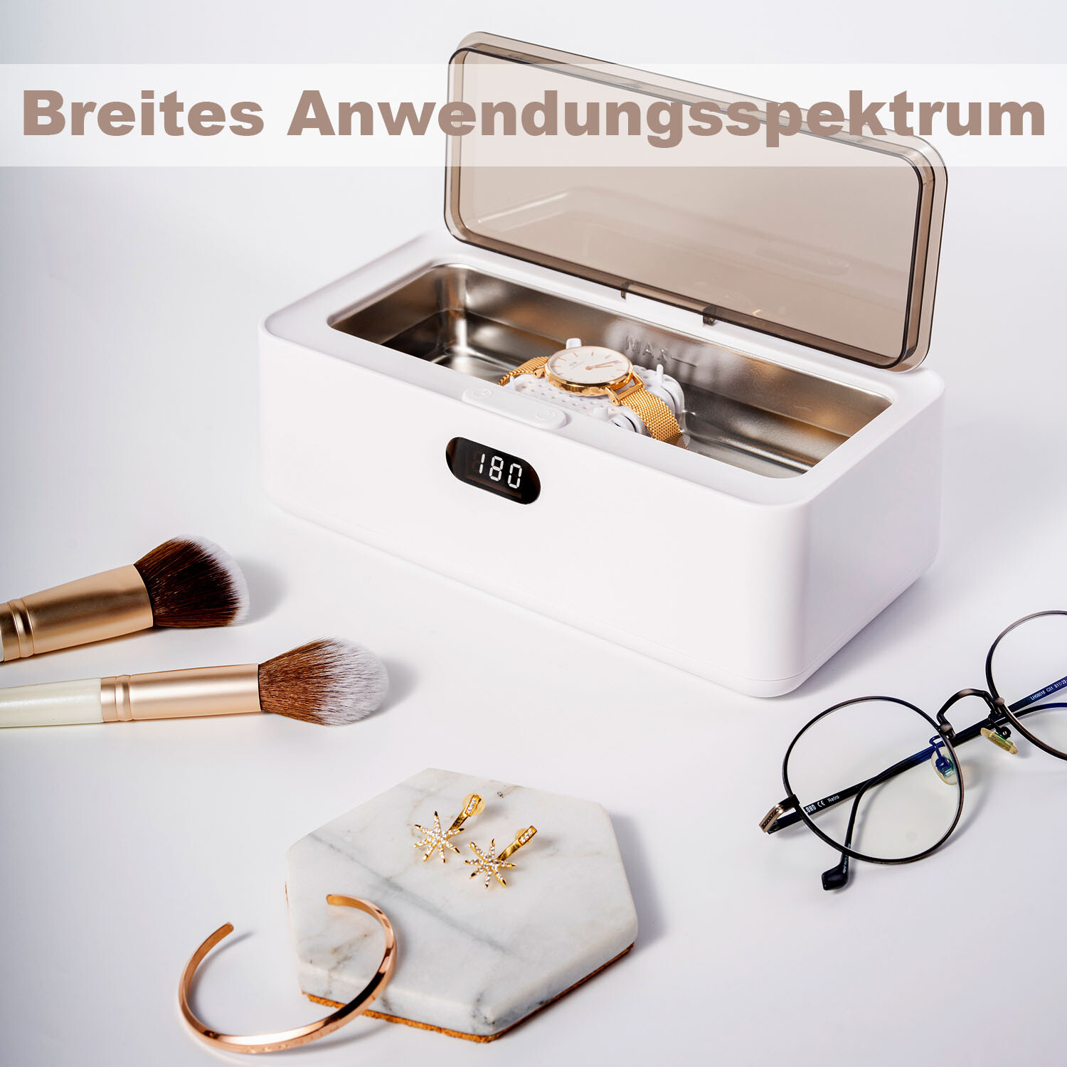 Swarey Ultraschallreinigungsgerät Ultraschallreiniger 500ML Edelstahl ...