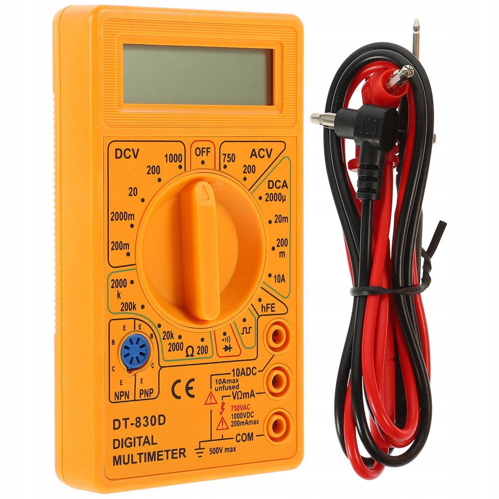 Multimetro Digitale DT-830D – Display LCD HD, Misura Tensione AC/DC ...