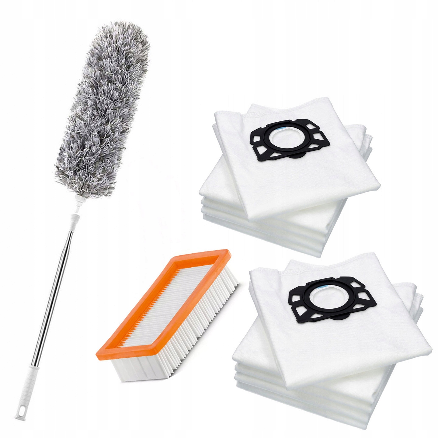 Ensemble de 10 sacs + filtre à air pour aspirateur Kärcher MV2 MV3 WD2 ...