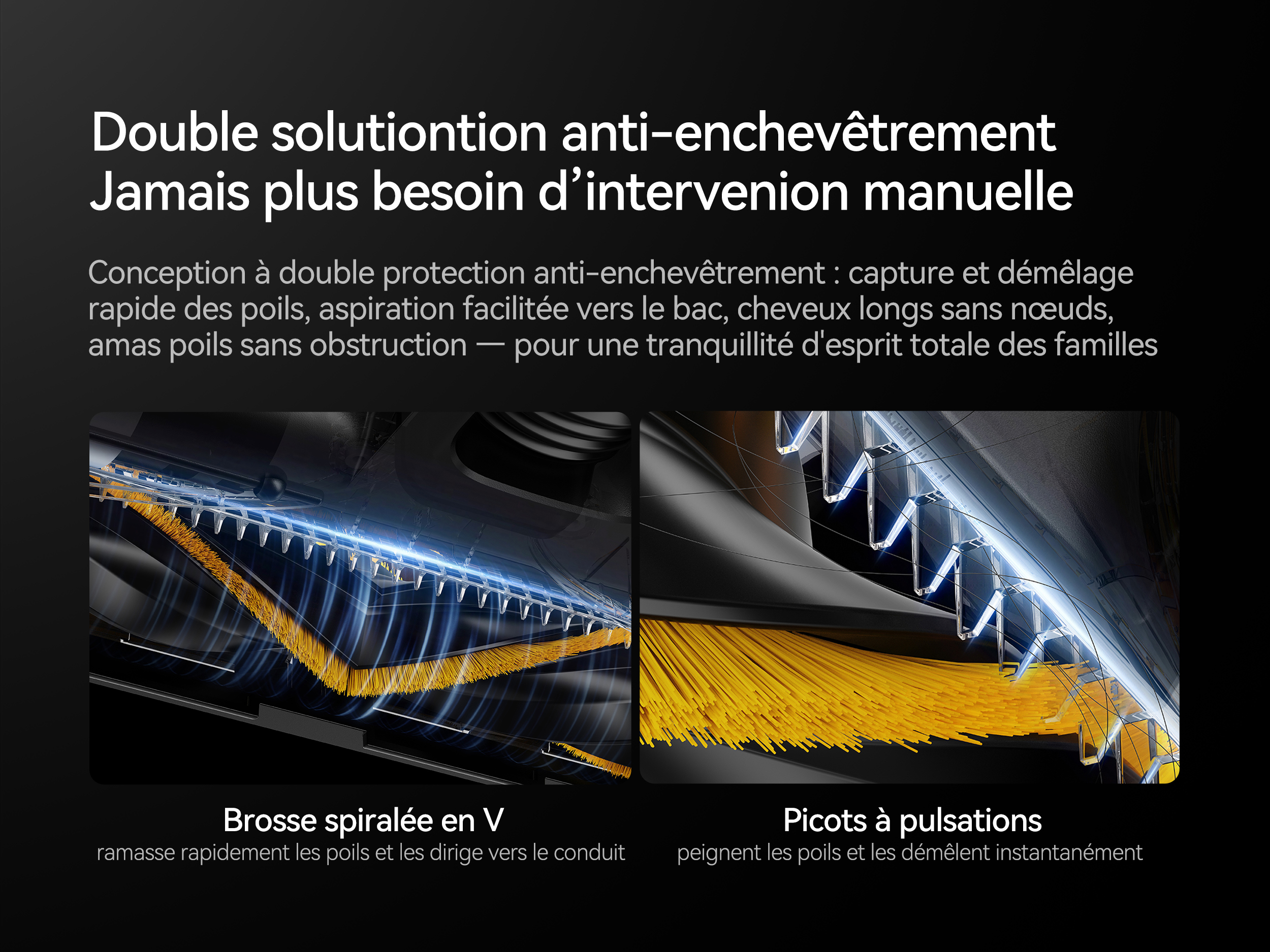 DEERMA T20 FLIP Aspirateur Balai Sans Fil, 21 kPa, Lumière Verte, 50 ...