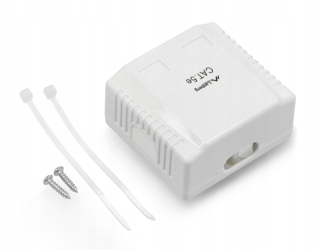 Lanberg OS5-0002-W Cat.5E geschirmte Aufputzbuchse 2x RJ45