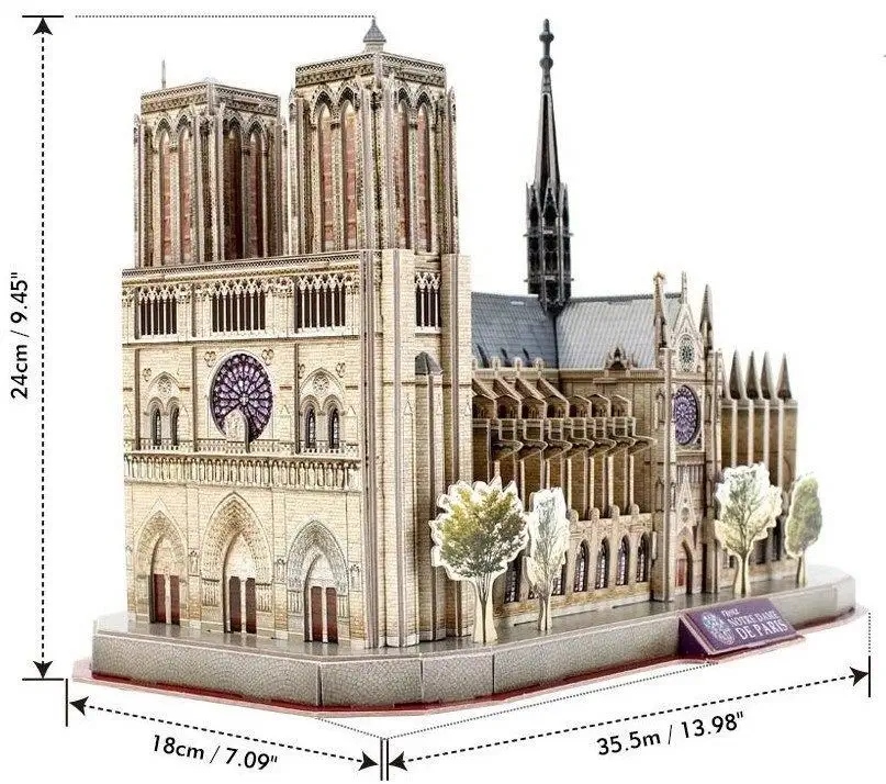 Puzzle 3D CUBIC FUN NATIONAL GEOGRAPHIC NOTRE DAME PARIS 128 pièces ...