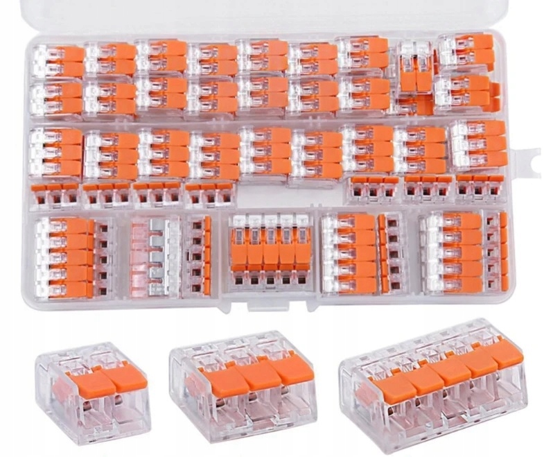Connecteurs rapides Wago, lot de 75 connecteurs rapides + coffret