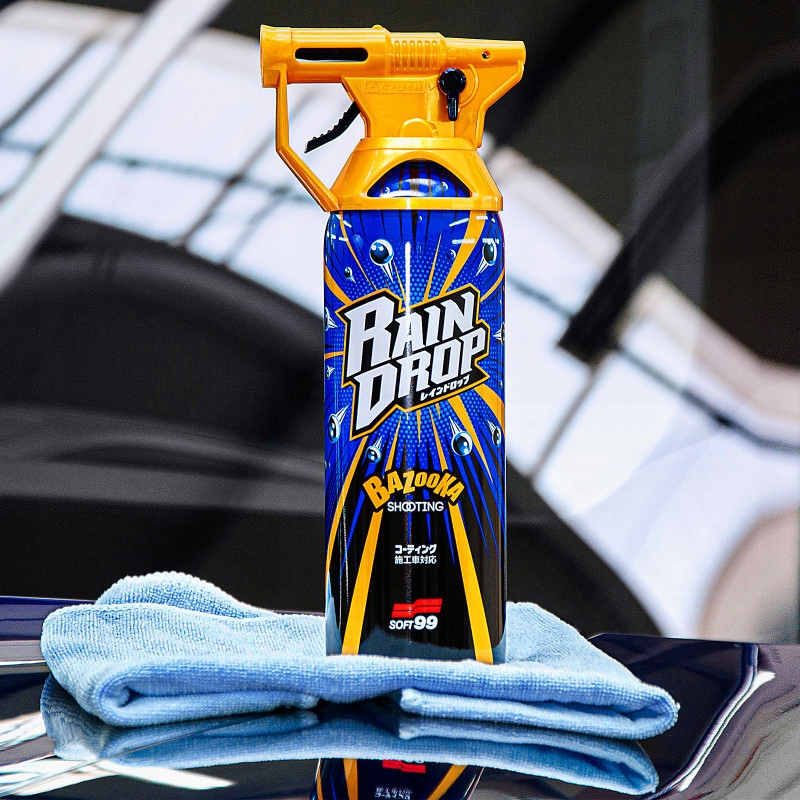 Spray cire japonaise pour vitres Rain Drop Bazooka 0,3 L SOFT99