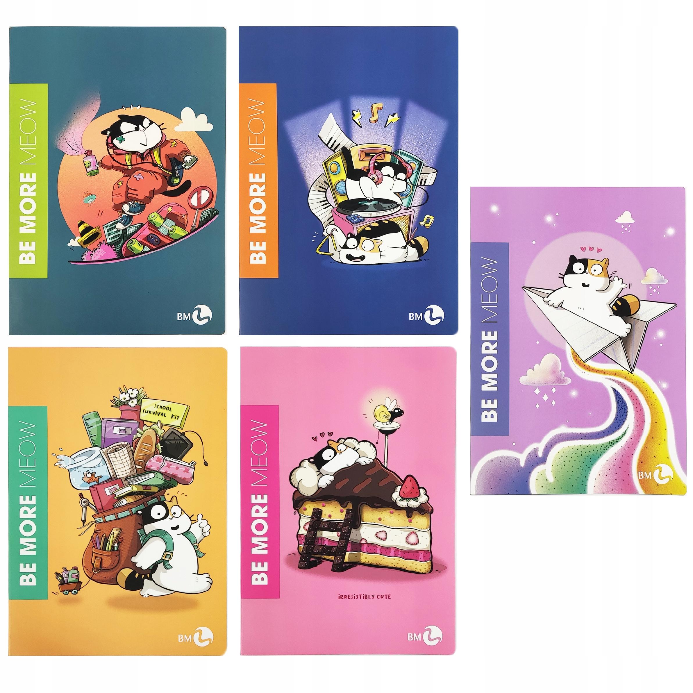 BE MORE CARNET A4 MEOW GRILLÉ 72 PAGES 100G. 2305