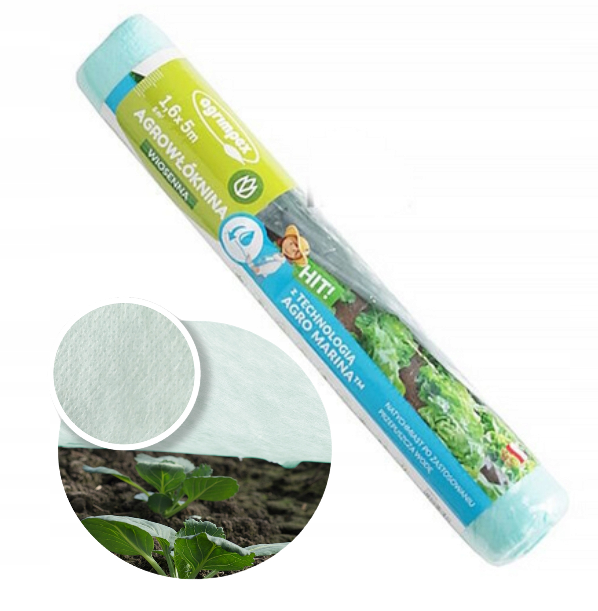 Spring AGRO NONWOVEN 1,6M x 5m 17 g/m² con tecnologia Agro Marina AGRIMPEX