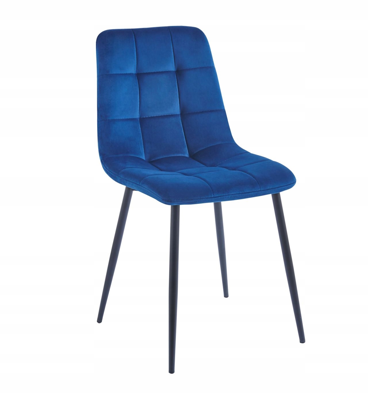 Silla tapizada de terciopelo azul para sala de estar/oficina FURNITEX
