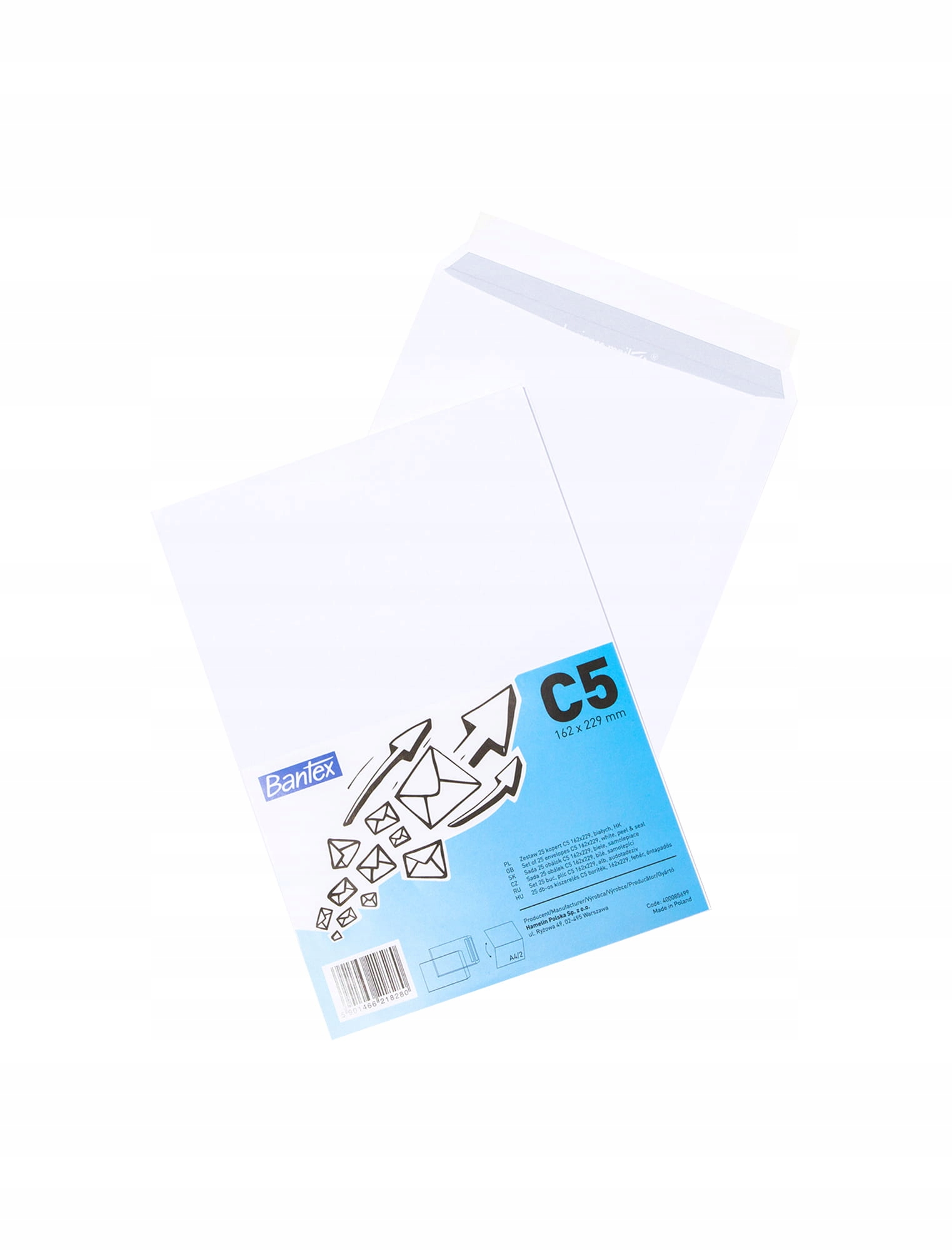 ENVELOPPE BLANCHE BANTEX C5 HK (25) 8280