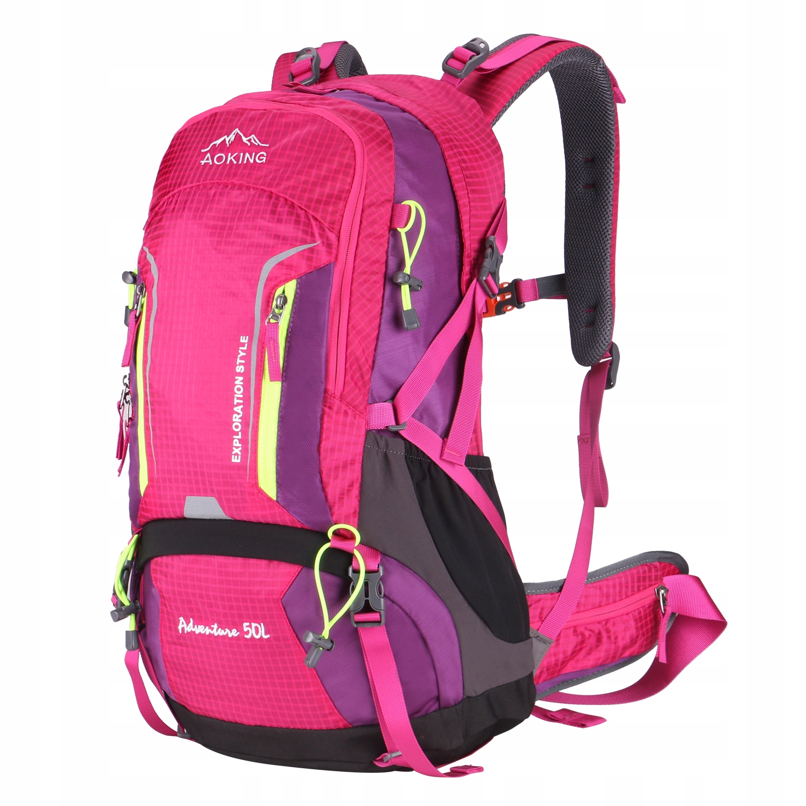 Zaino da viaggio AOKING Adventure 43l, scomparto divisibile per aereo, nero