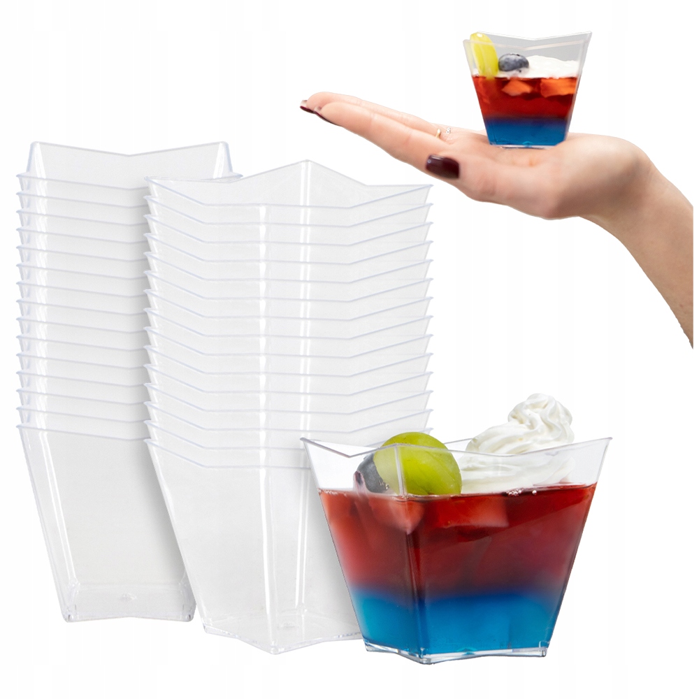 VASOS Y RECIPIENTES PARA POSTRES 100ml 24 uds. Vaso STAR para snacks