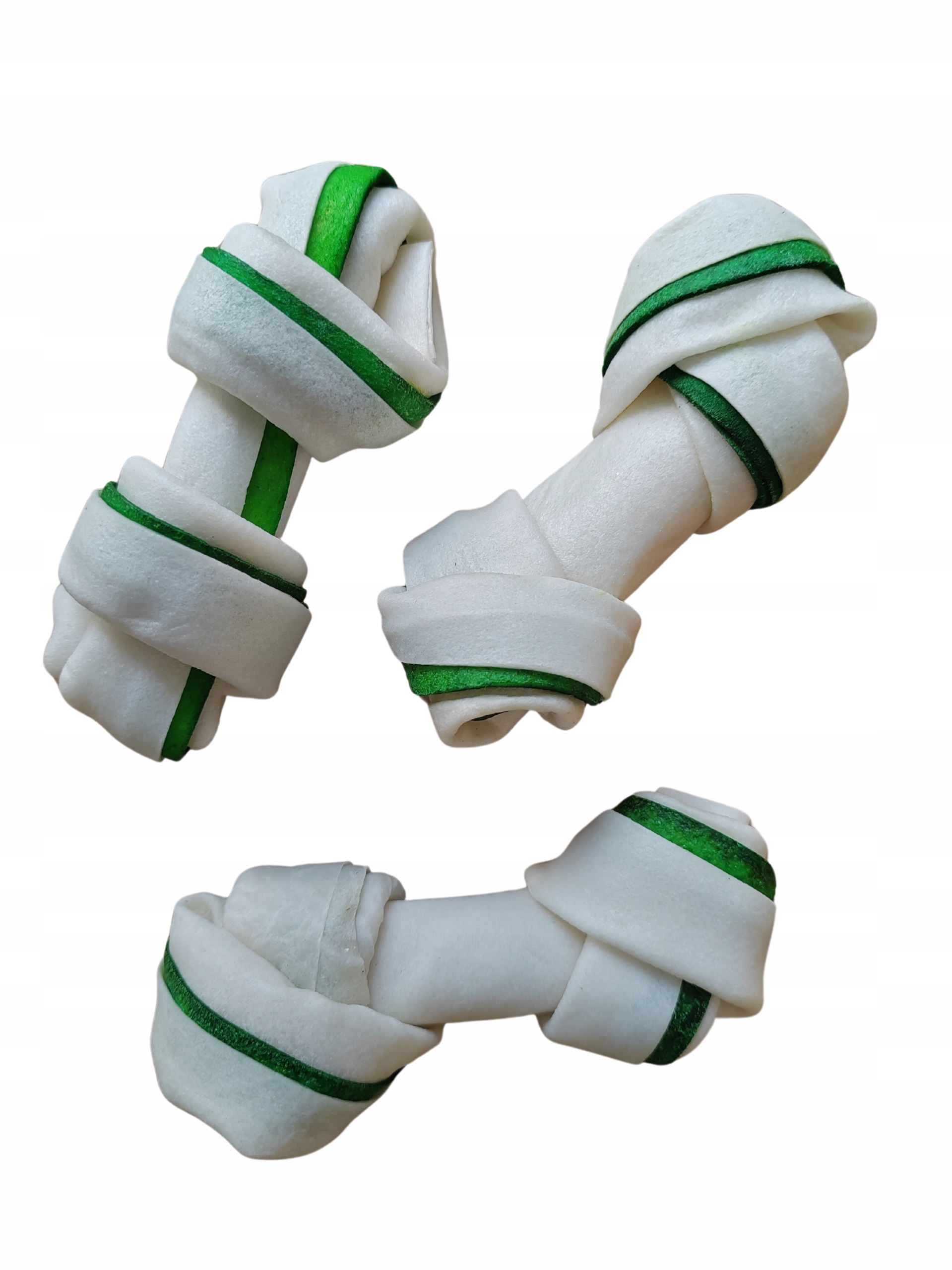 TUBERCULE Os noués BLANC VERT 10 cm 5 pièces friandise à mâcher délicatesse