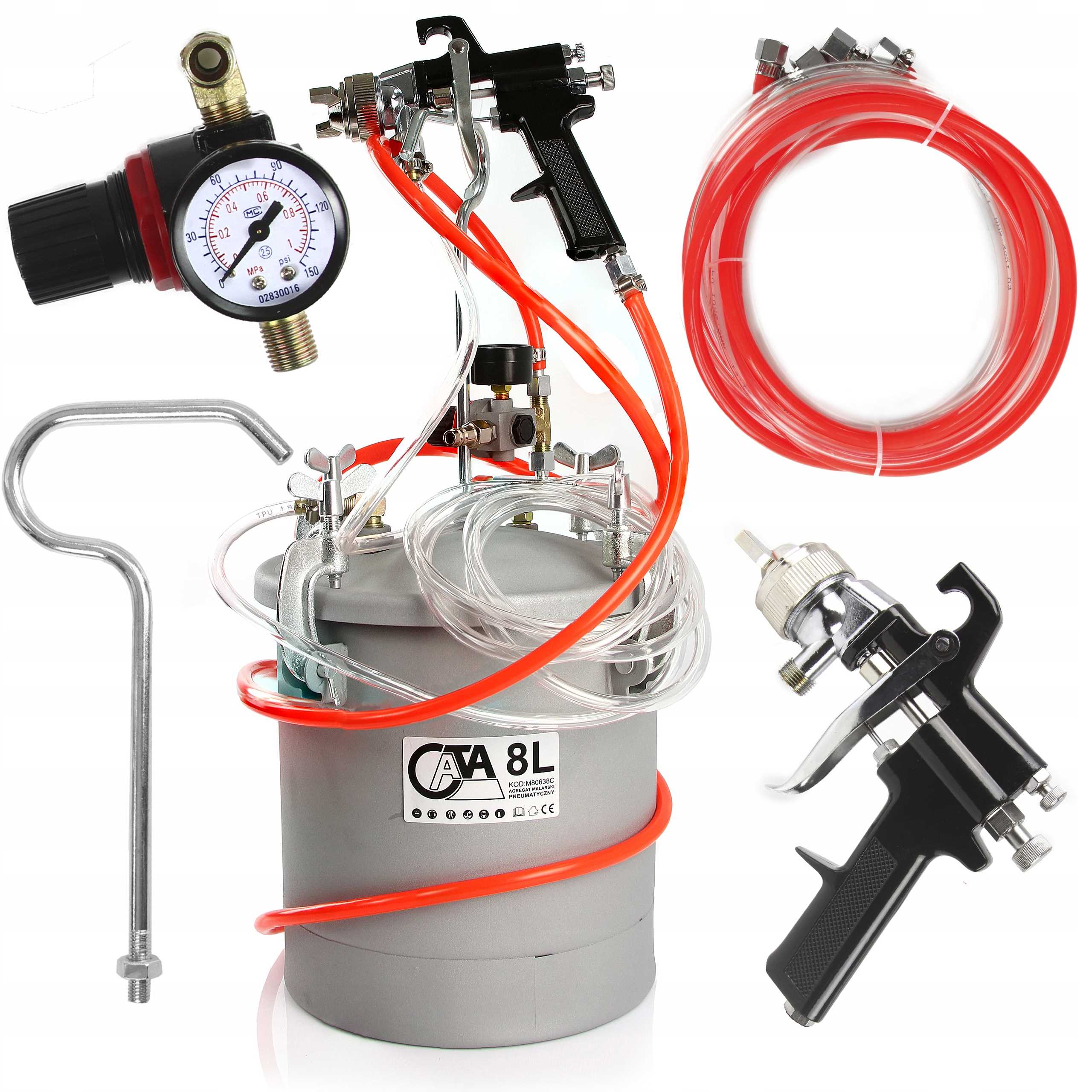 PISTOLA PNEUMATICA PER VERNICIATURA 8L CATA PAINT GUN