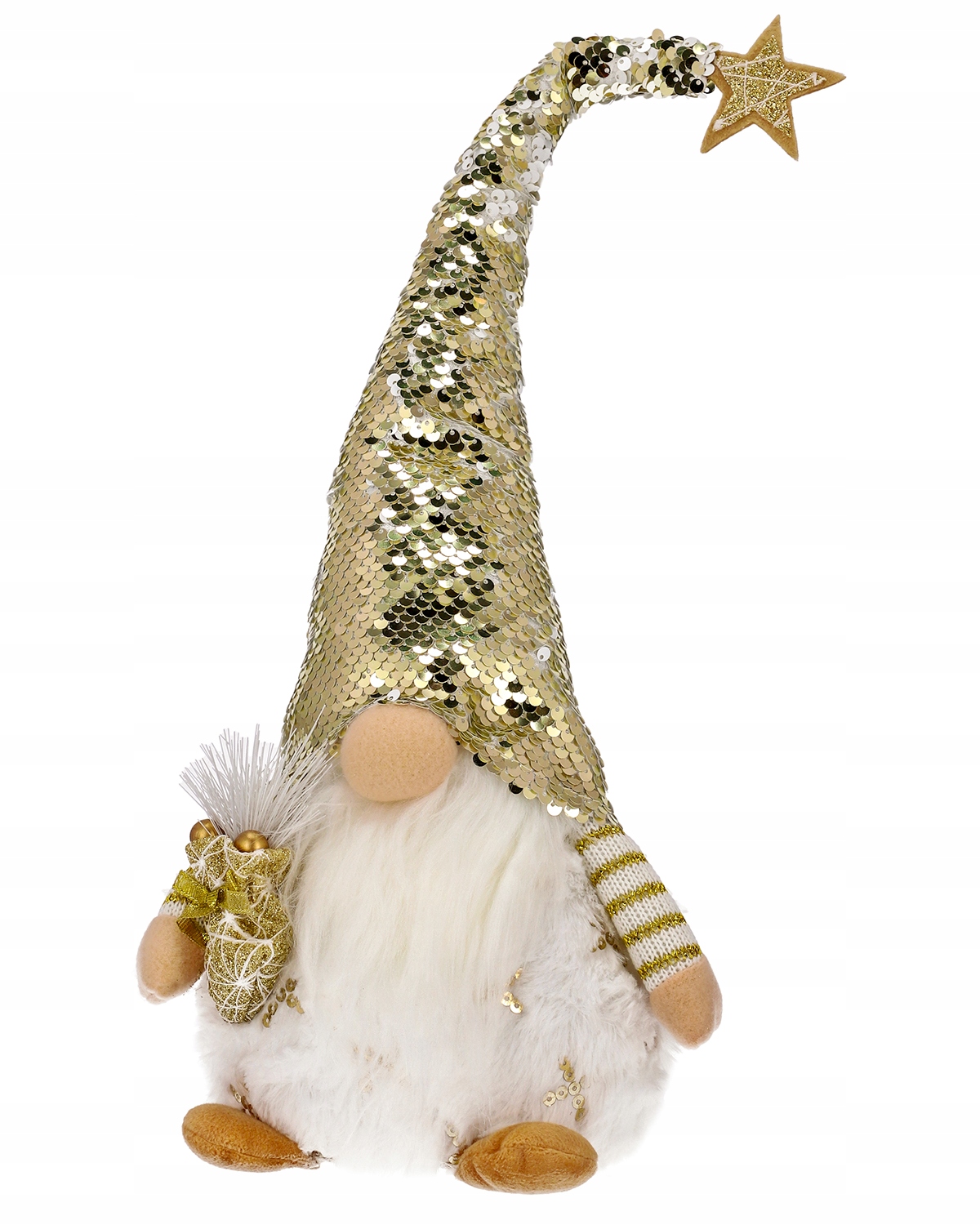 Gnomo di Natale NANO Babbo Natale GRANDE bianco