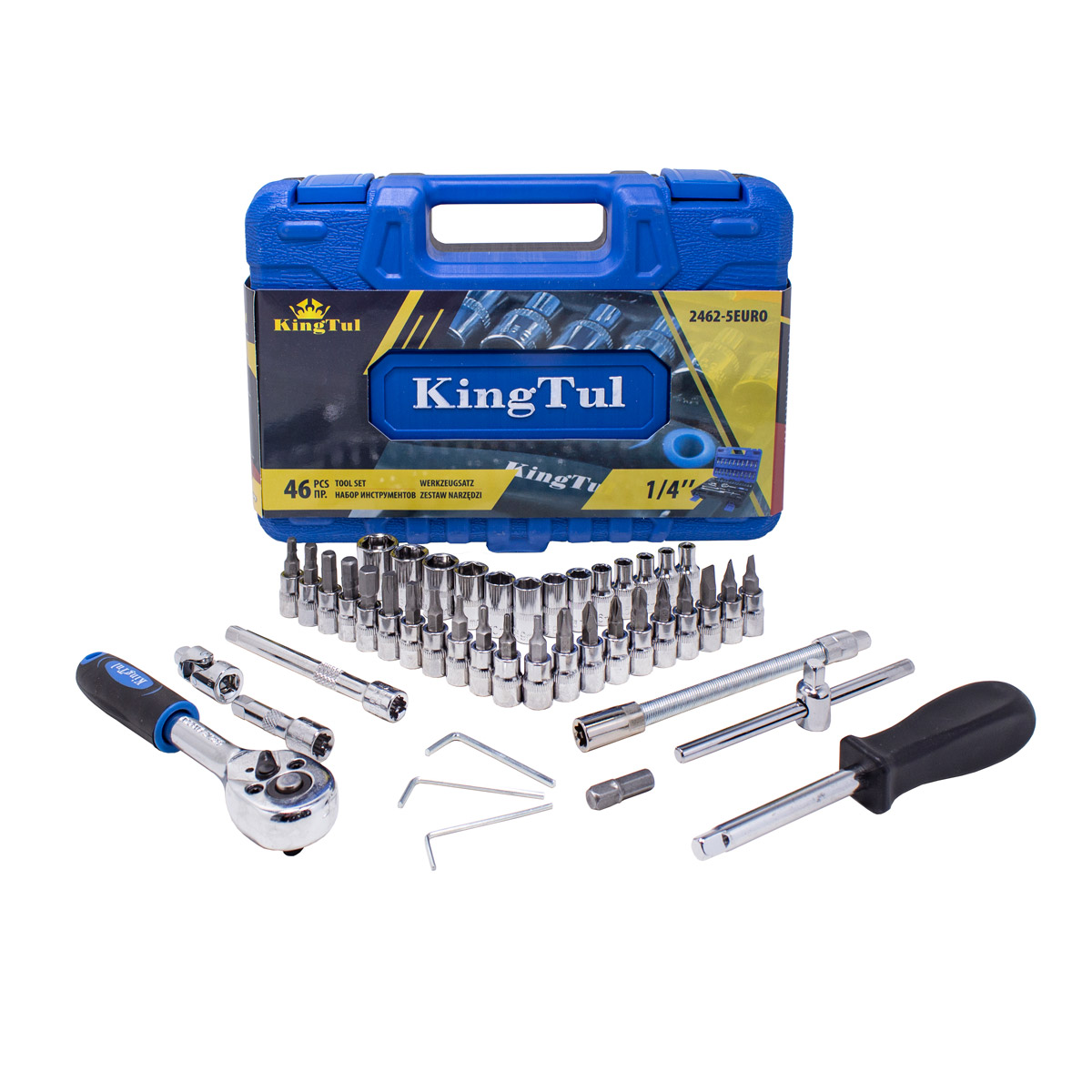 Coffret d'outils embouts douilles 1/4 46 pièces