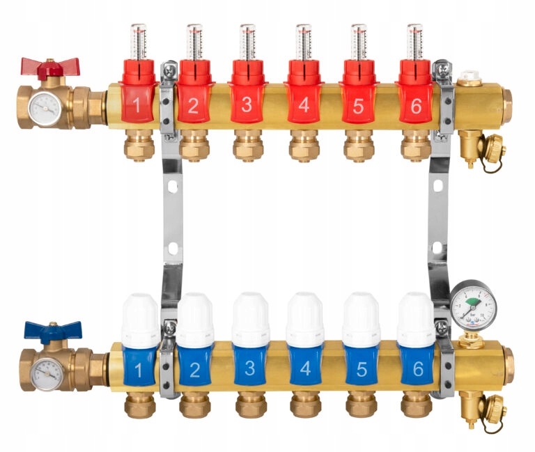 COLLECTEUR POUR CHAUFFAGE PAR LE SOL ENSEMBLE 4 CIRCUITS