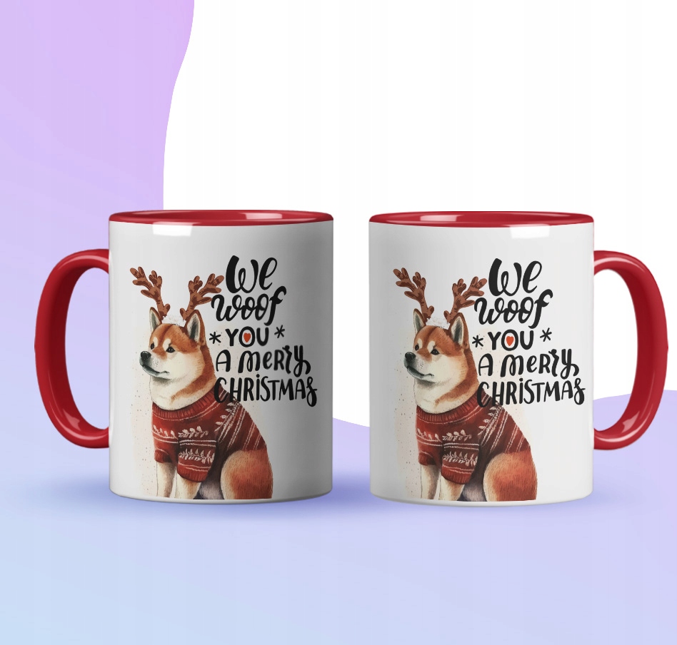 Weihnachtstasse mit Akita-Motiv: Akita-Hund, Papa, Mutter – für einen ...