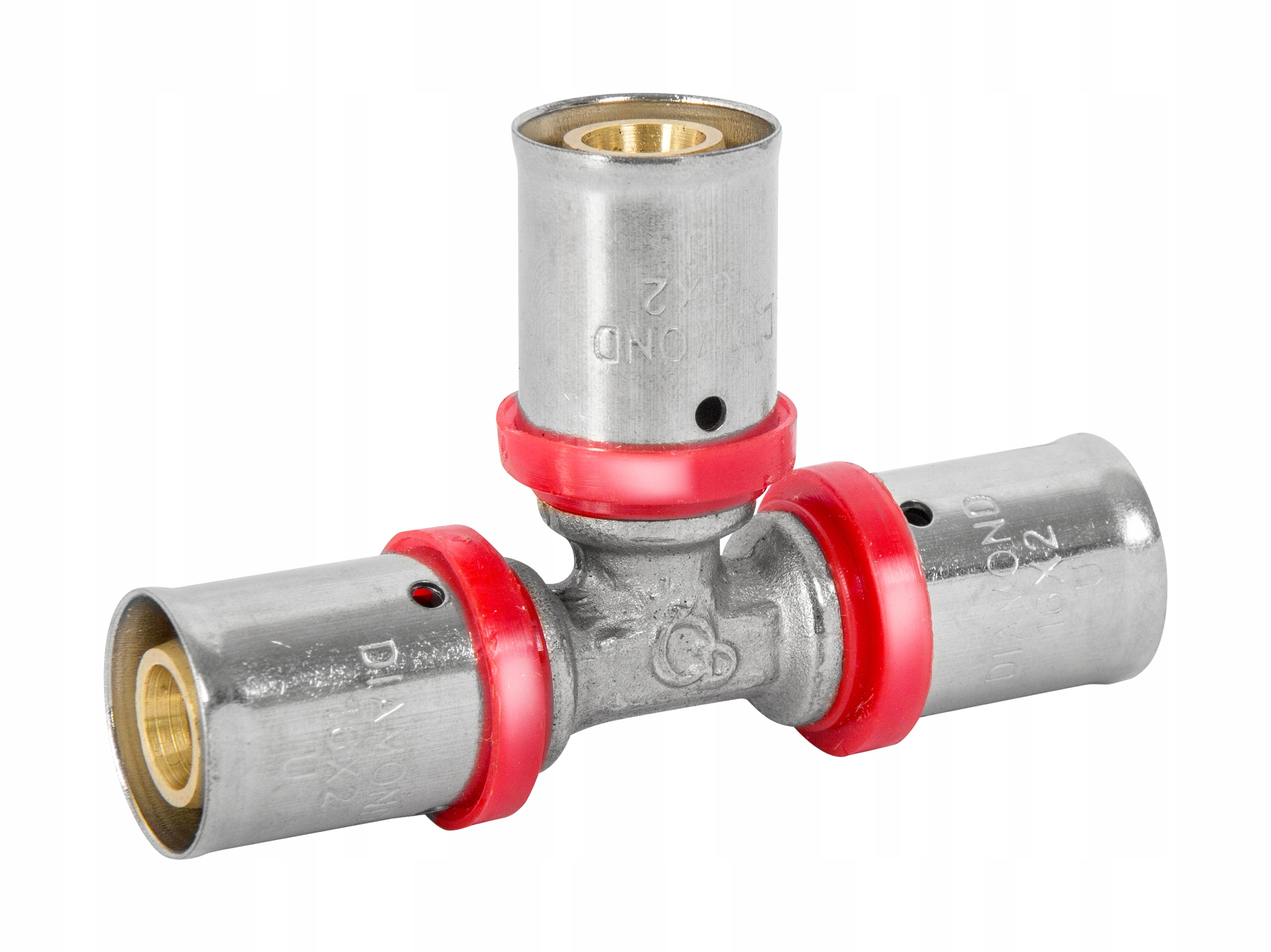 RACCORDO A T PEX 25X20X16 PRESS-CRIMPATO