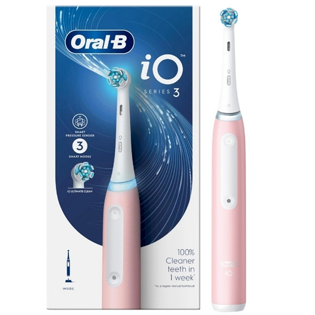 Cepillo de dientes magnético rosa BRAUN Oral-B iO serie 3