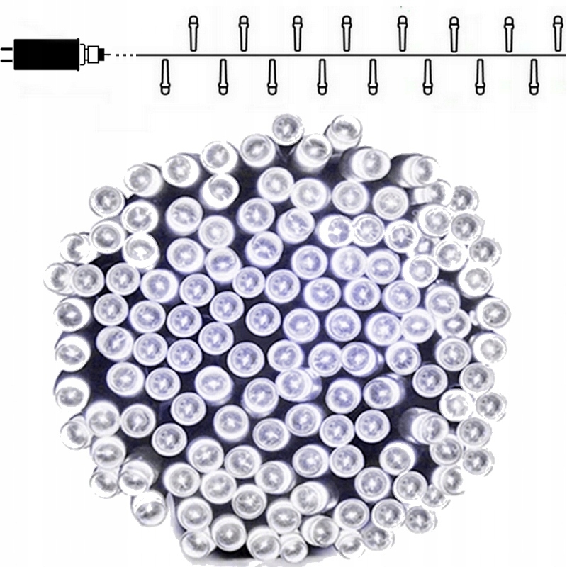 Guirlande lumineuse de sapin de Noël 500 LED blanc froid