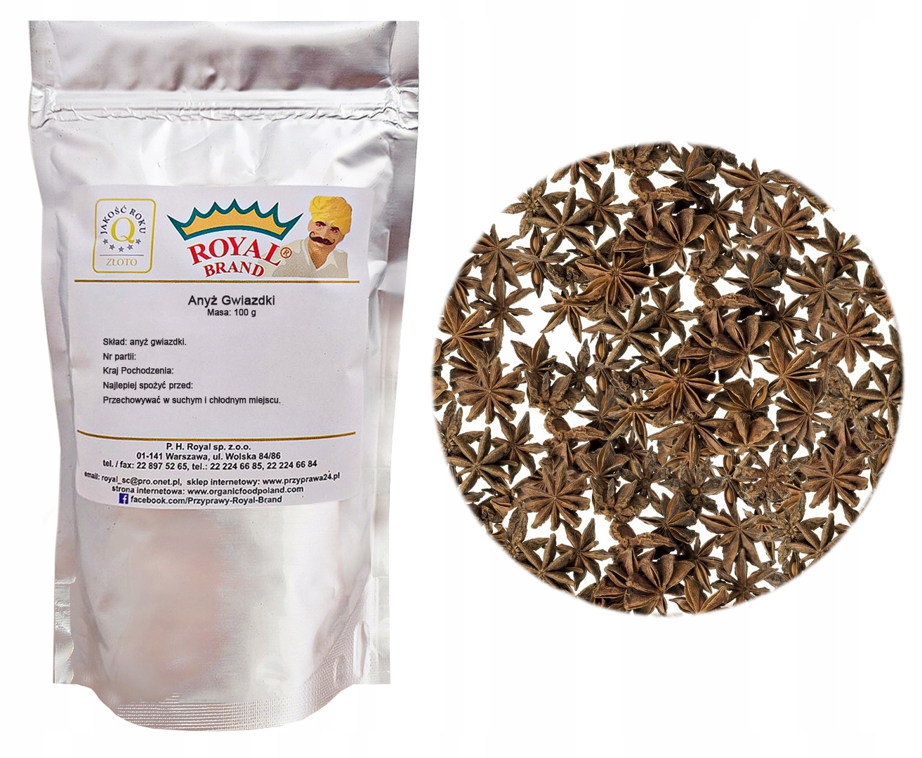 ANÍS ESTRELLADO NATURAL 250g FRESCO ENTERO MARCA ROYAL
