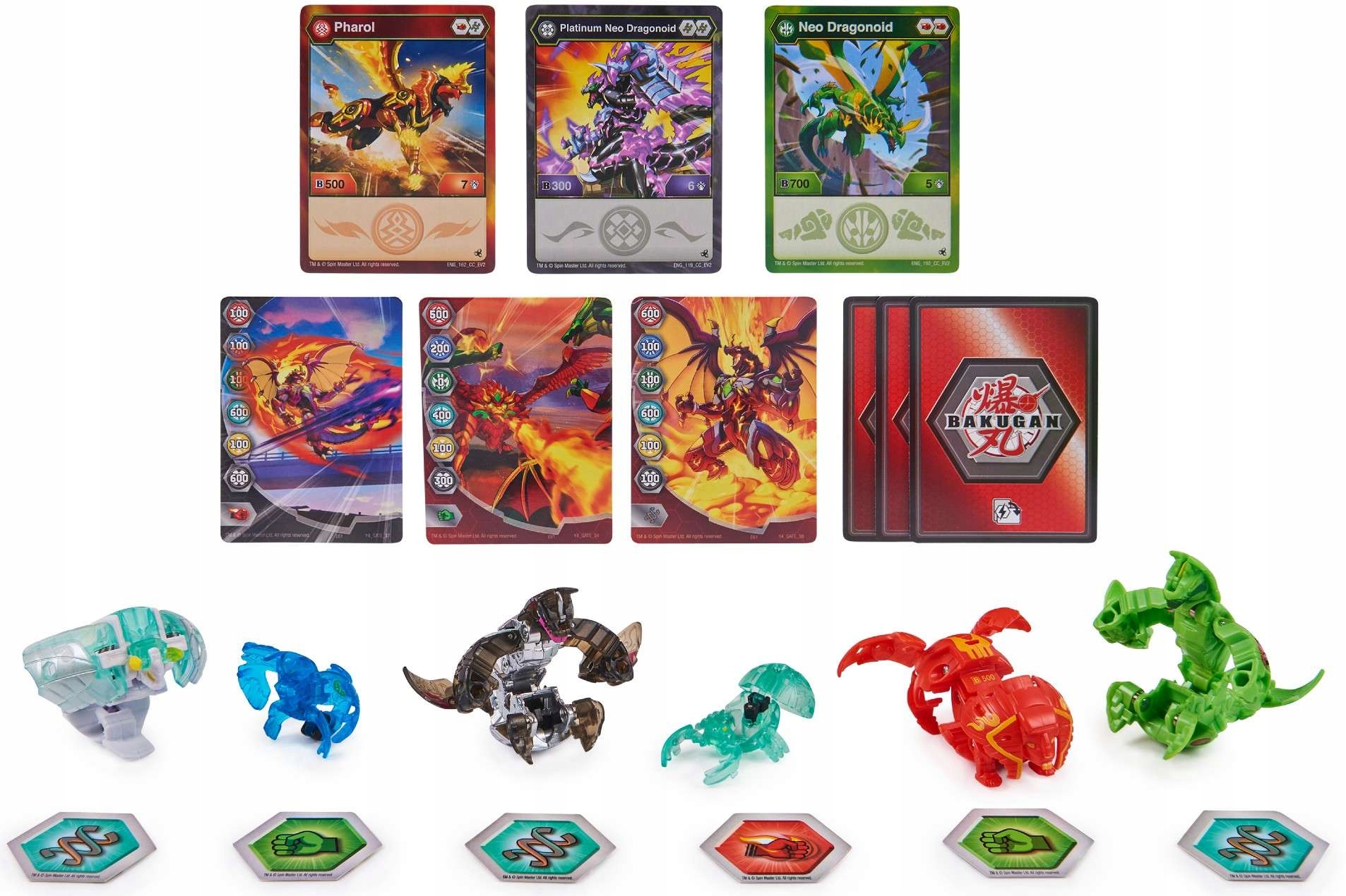 BAKUGAN EVOLUTIONS BATTLE STRIKE PACK 6 FIGURINES Néo Dragonoid Bête ...