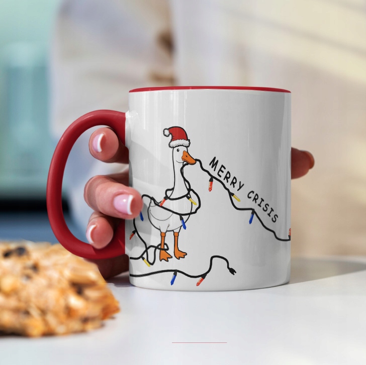 TAZA DE NAVIDAD REGALO GOOSE PIPA CON GOOSE PIPA NOCHEBUENA NICHOLAS