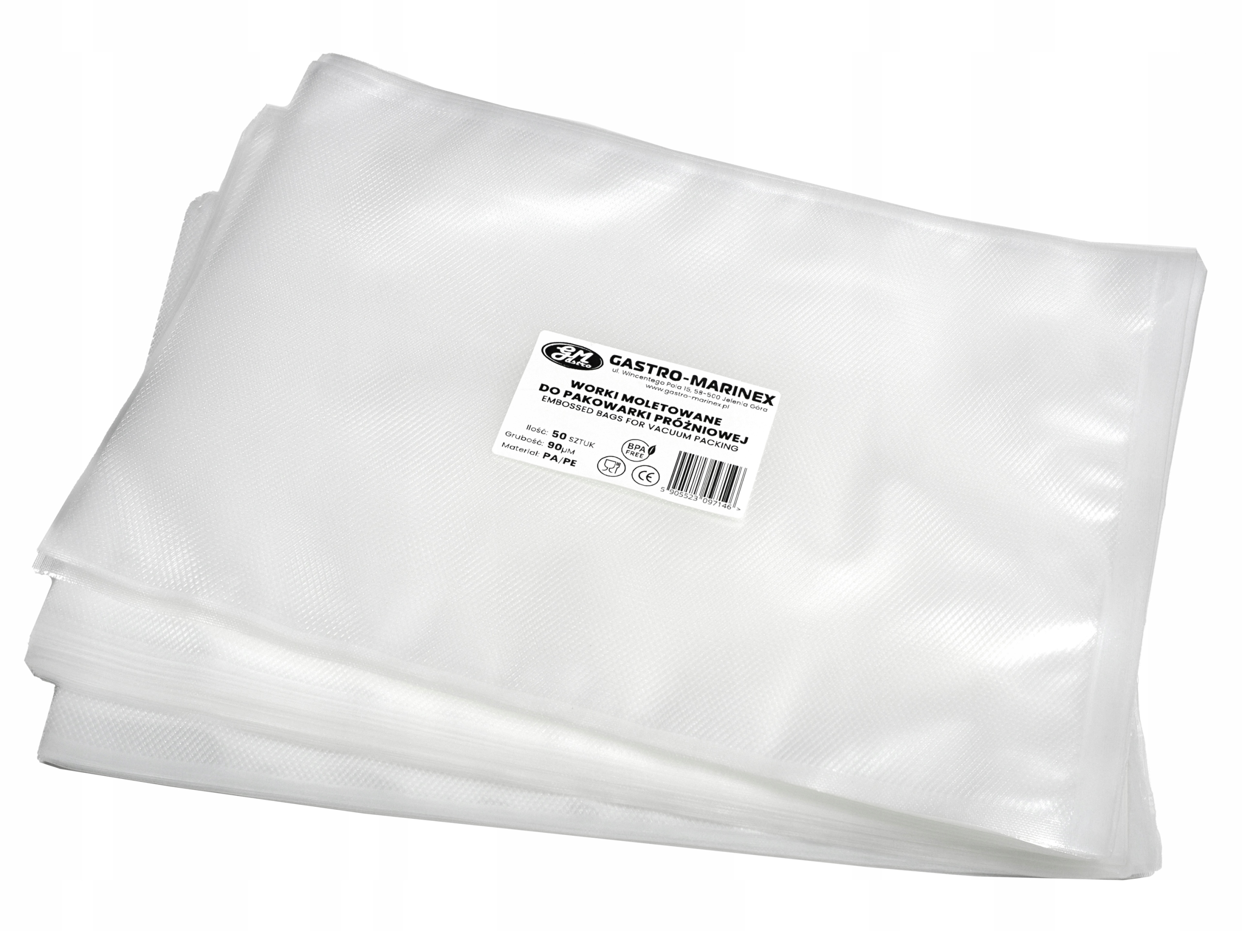 Bolsas moleteadas para envasado al vacío 20x30 cm