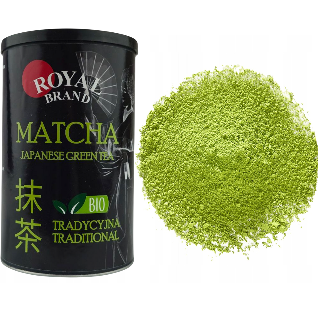 Thé vert matcha japonais bio 100 g dans un joli tube, boîte cadeau