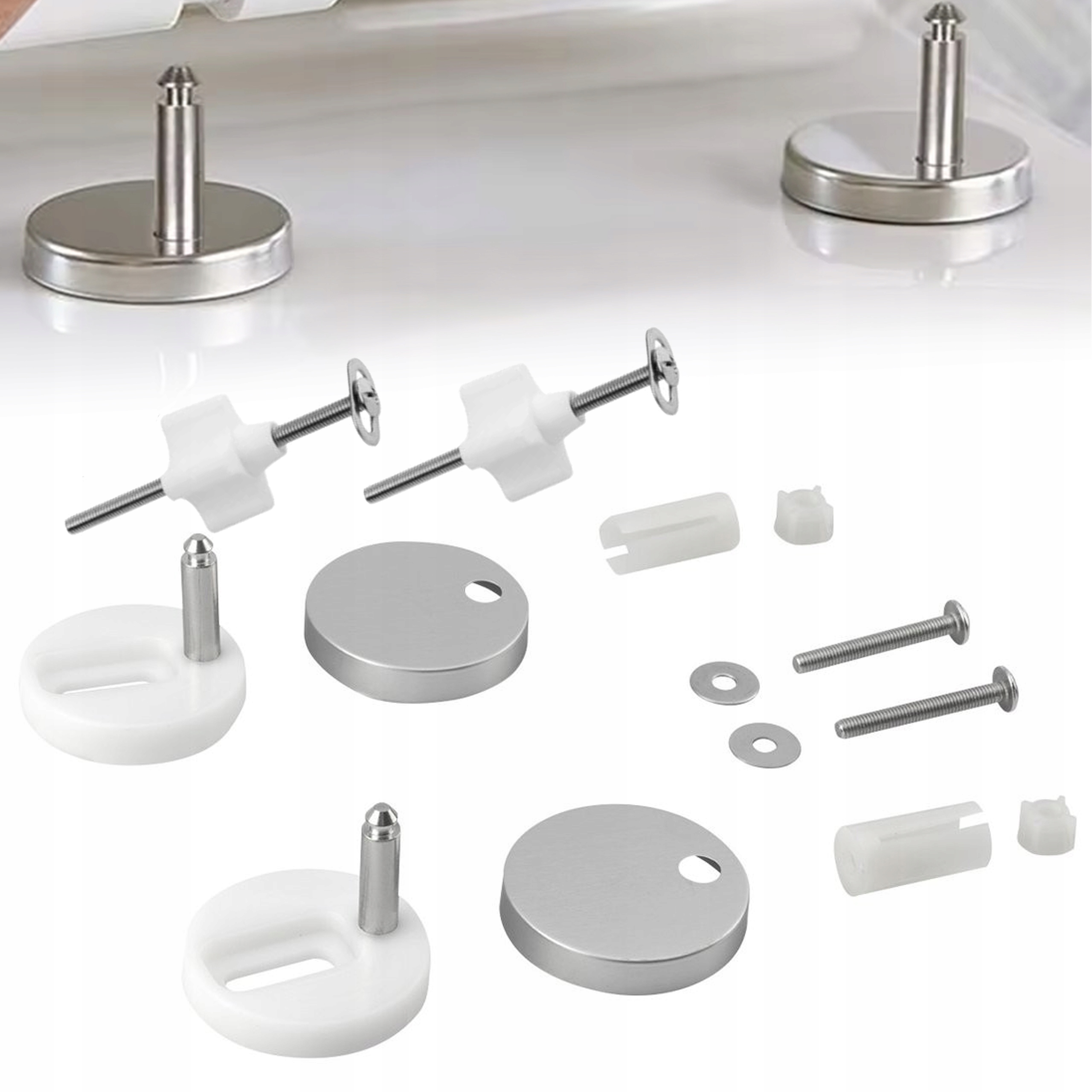 VIS DE MONTAGE DU SIÈGE DE TOILETTE POIGNÉES GOUPILLES CHARNIÈRES