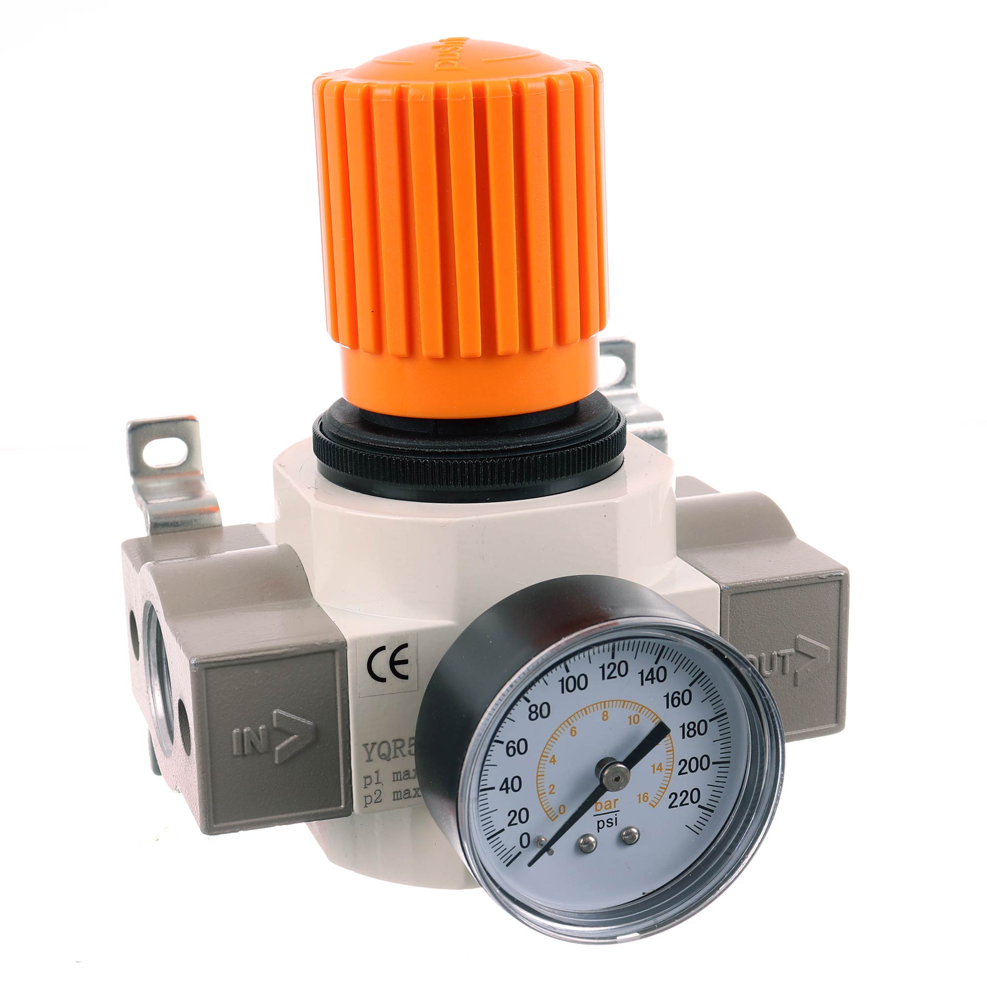 RIDUTTORE DI PRESSIONE ARIA PNEUMATICO 1 POLLICE PER COMPRESSORE 16 BAR