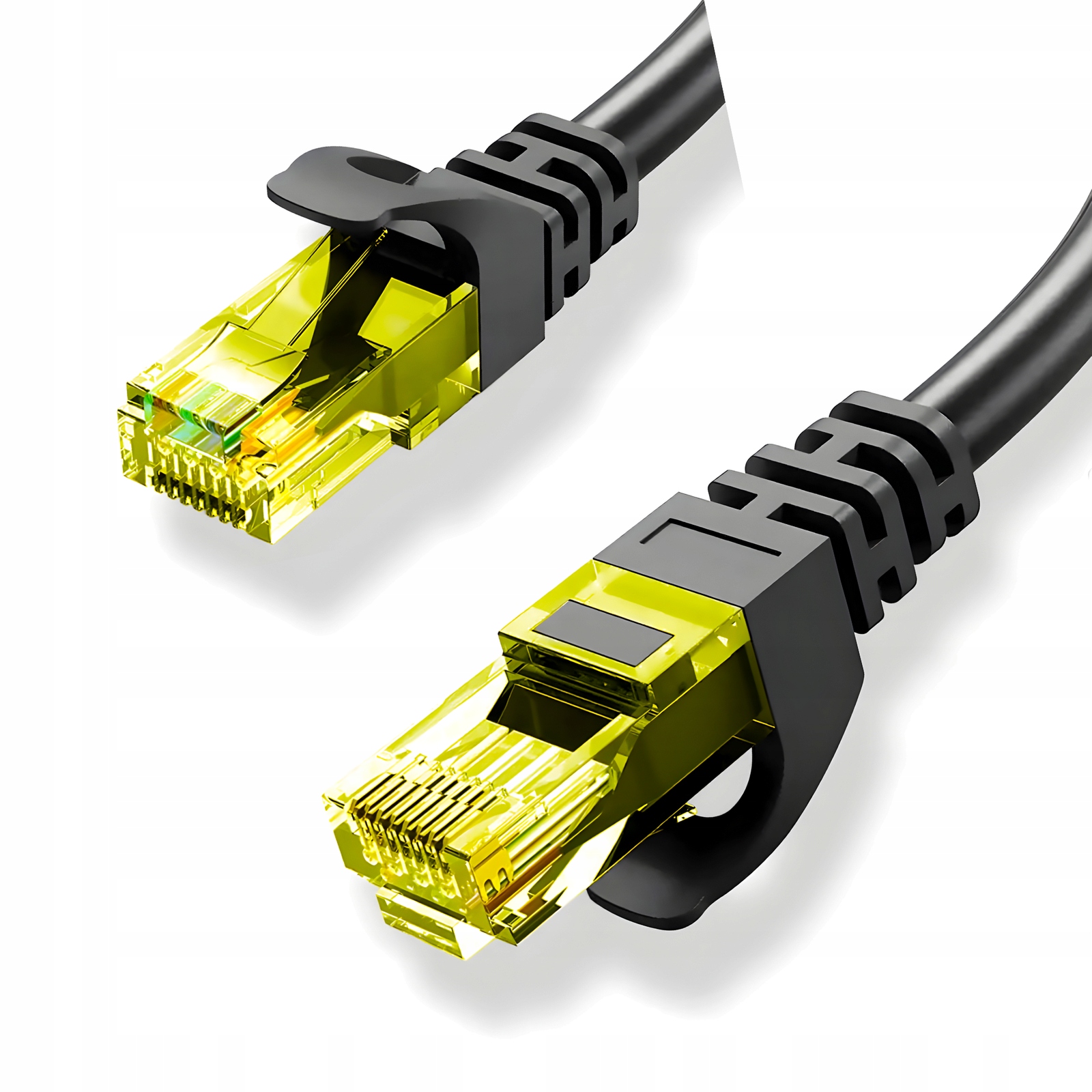 Cable de red de Internet RJ45/RJ45 U/UTP negro de 6,3 m