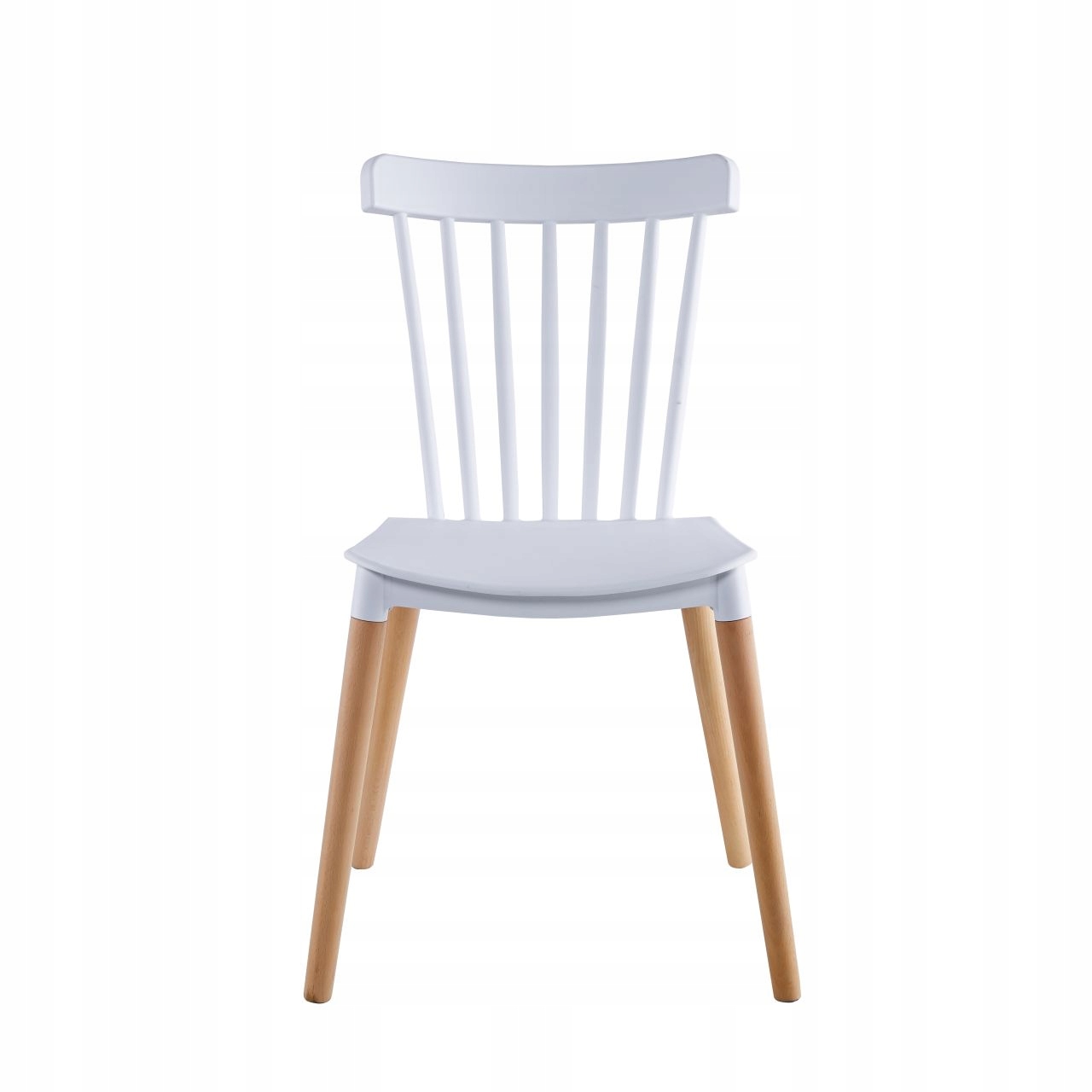 Sedia scandinava BIANCA con sedia da cucina in plastica retrò in LEGNO ...