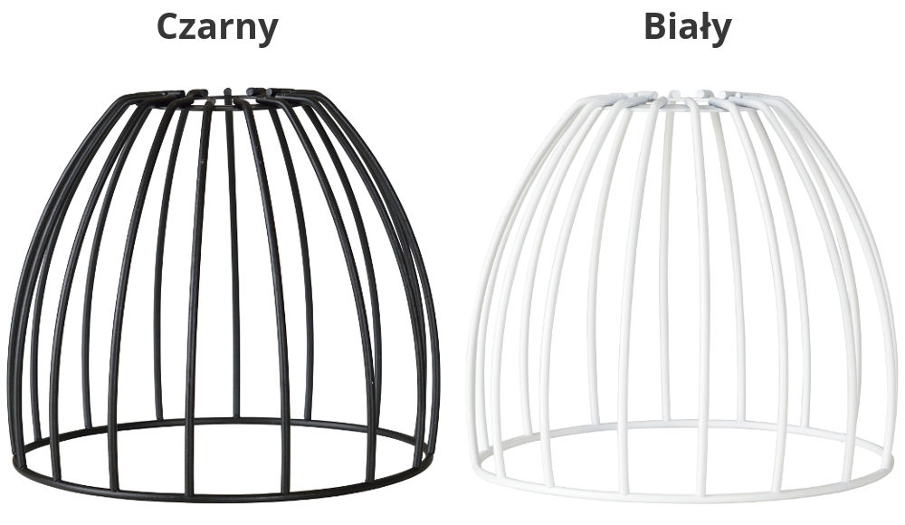 Paralume in metallo per lampade da loft E27 con filo tondo