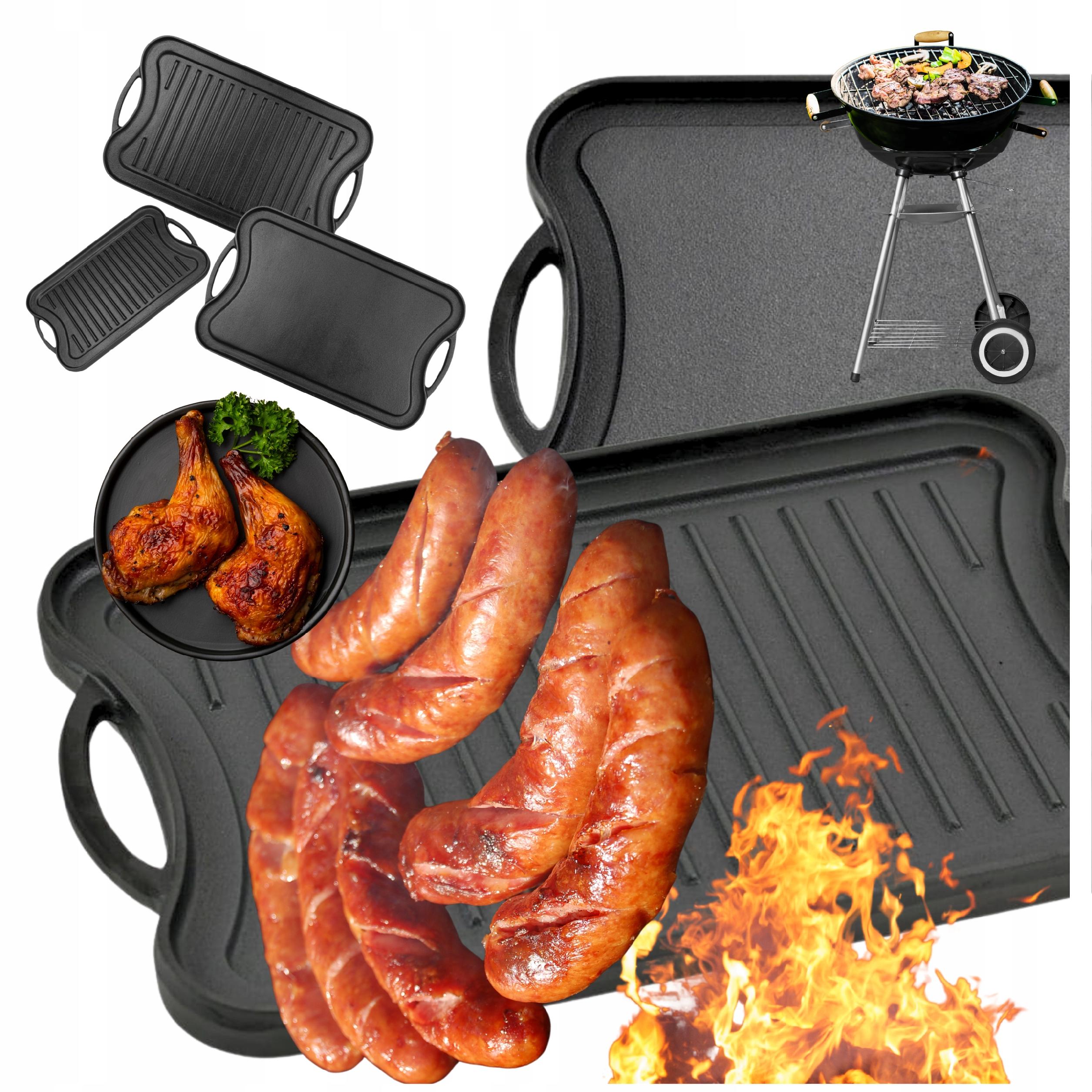 PIASTRA GRIGLIA IN GHISA bifacciale per fornello da campeggio, GRANDE ...